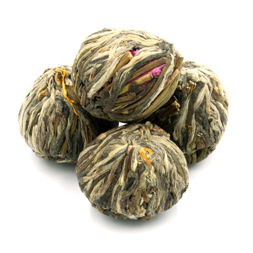 Flowering Tea - Blooming Tea Balls | Premium White Tea + Flower– Teas ...