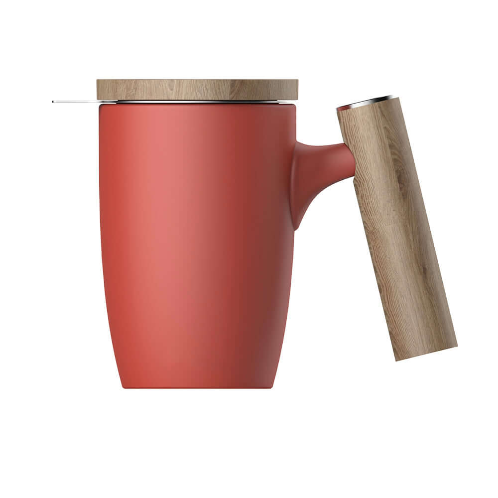 Luxurious Ceramic + Wooden Infuser Mug - 450ml | Deluxe Teaware– Teas ...